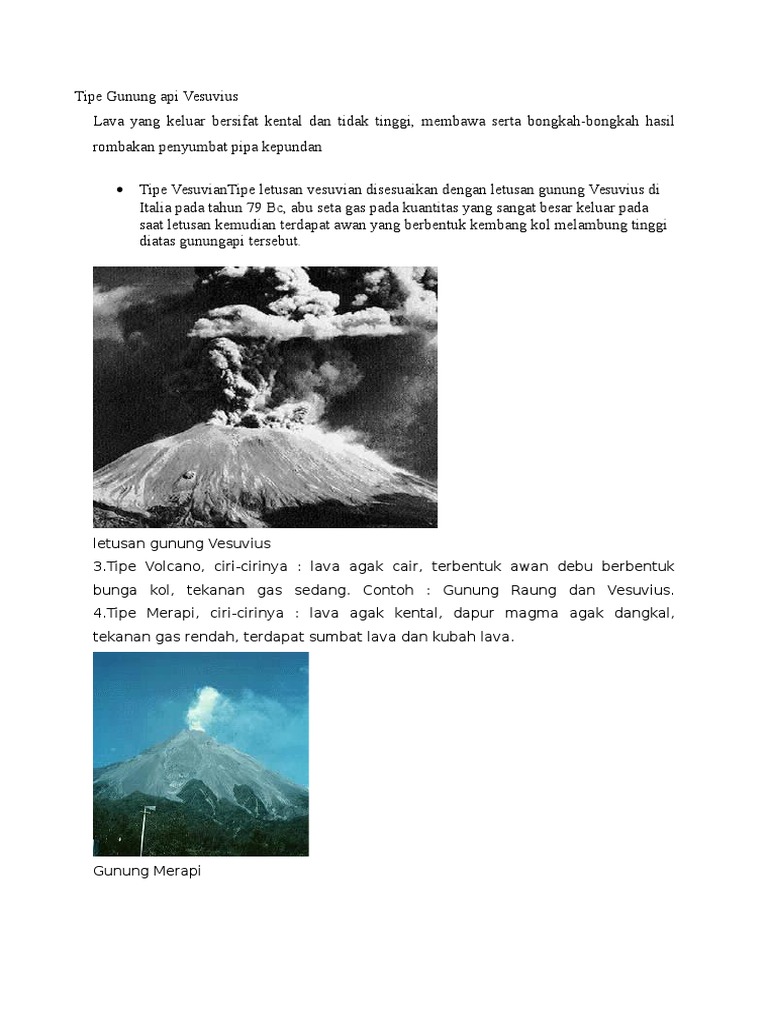 Tipe Gunung API Vesuvius | PDF