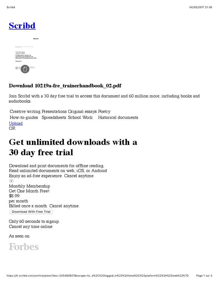 Scribd: Get Unlimited Downloads With A 30 Day Free Trial | PDF
