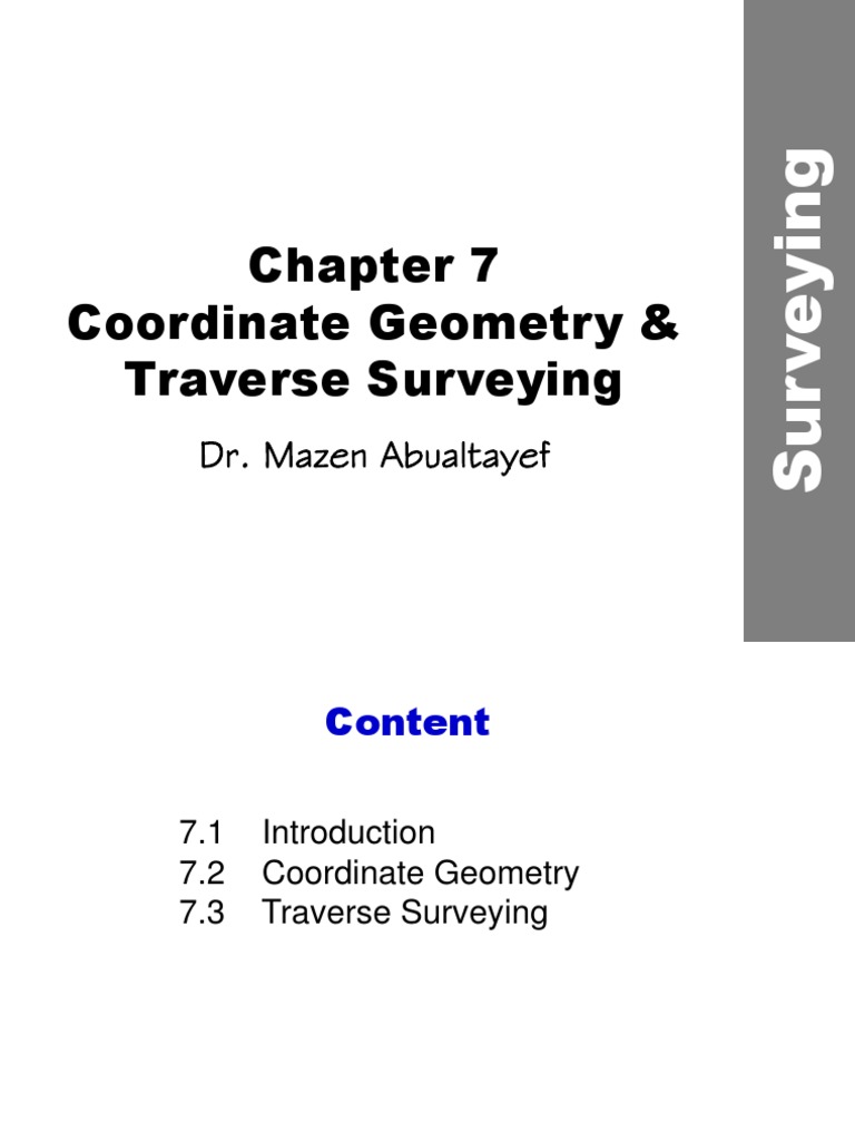 05 Coordinates And Traverse Pdf Pdf Cartesian Coordinate System Surveying 