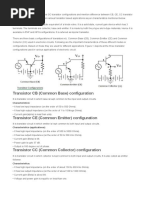 Comparison of CB, CC & CE Configuration | PDF | Telecommunications ...