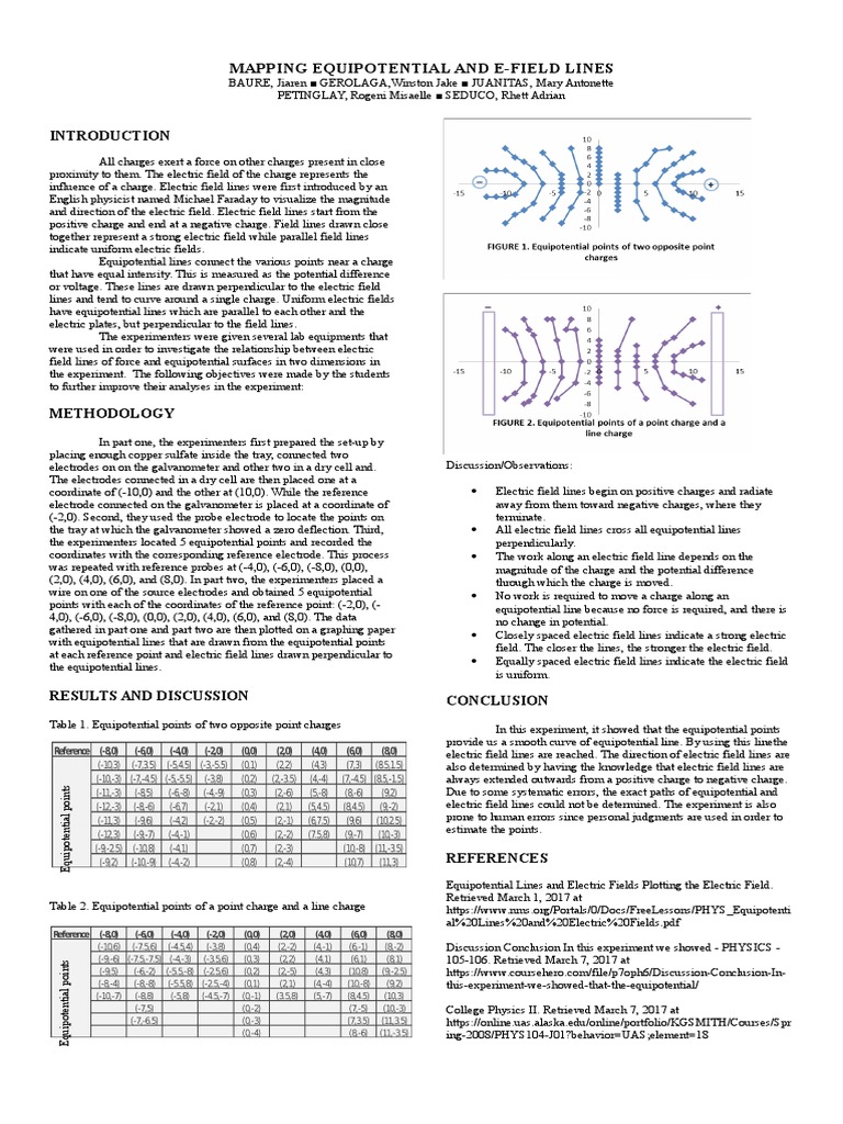 Experiment2 Mapping Equipotential and e Field Lines | PDF | Electric Field | Electricity