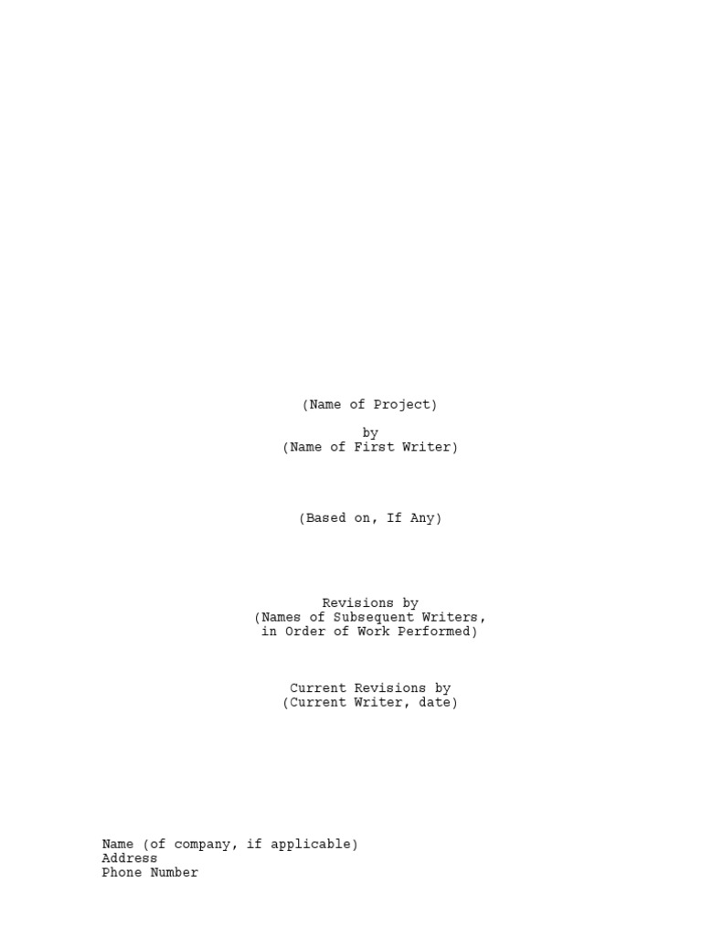 Sample Script | PDF | Violence