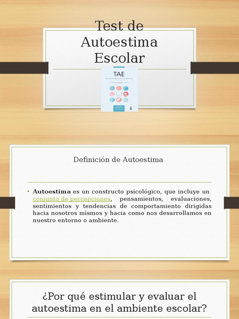 Test de Autoestima Escolar | Autoestima | Las emociones
