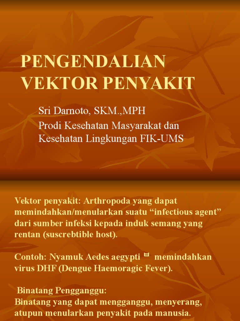 Pengendalian Vektor Penyakit | PDF
