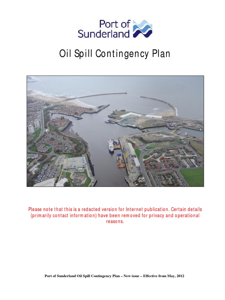 REDACTED VERSION Oil Spill Contingency Plan (Approved by MCA) - Valid ...