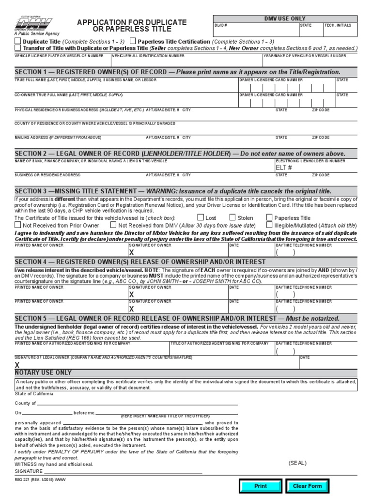 Title Paper PDF | PDF | Department Of Motor Vehicles | Identity Document