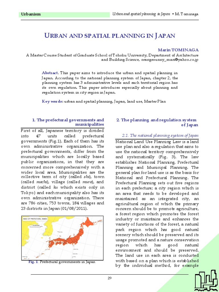 Urban and Spatial Planning in Japan | PDF | Urban Planning | Building Code