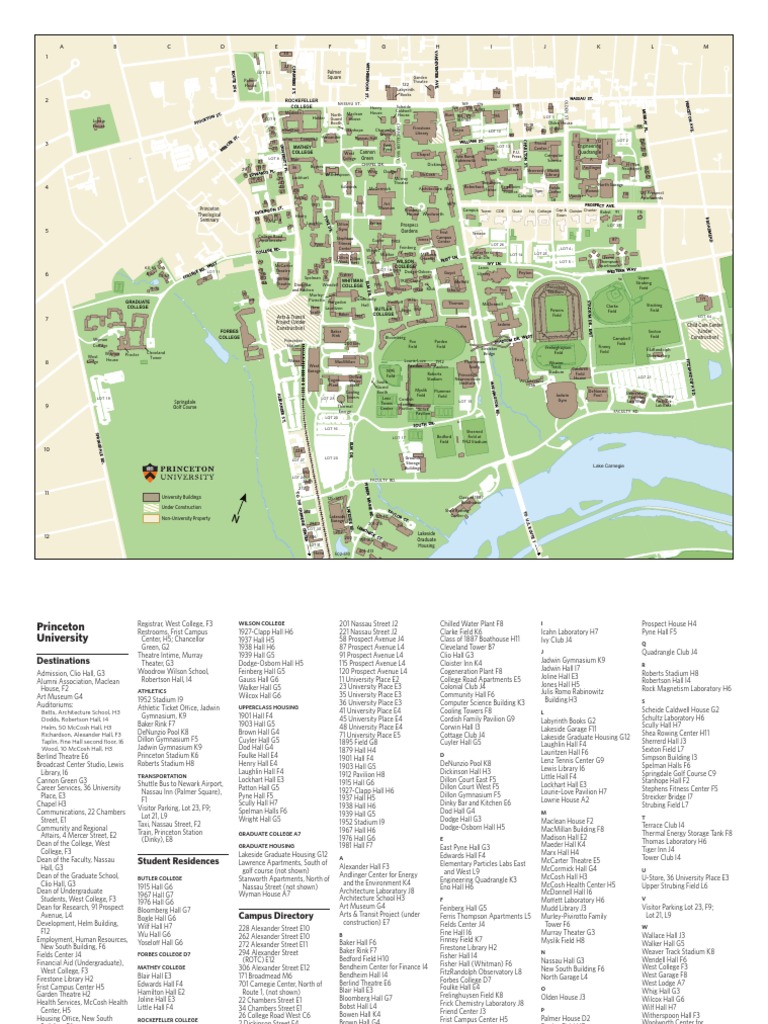 Princeton University Campus Map