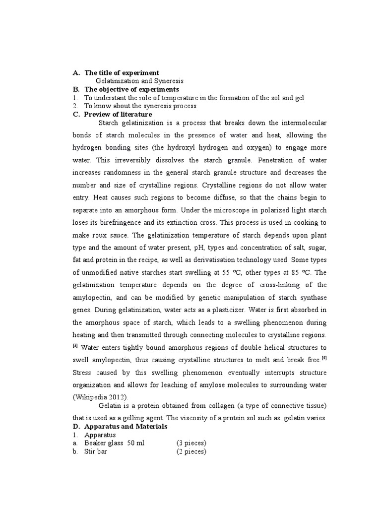 Gelatinisation | PDF