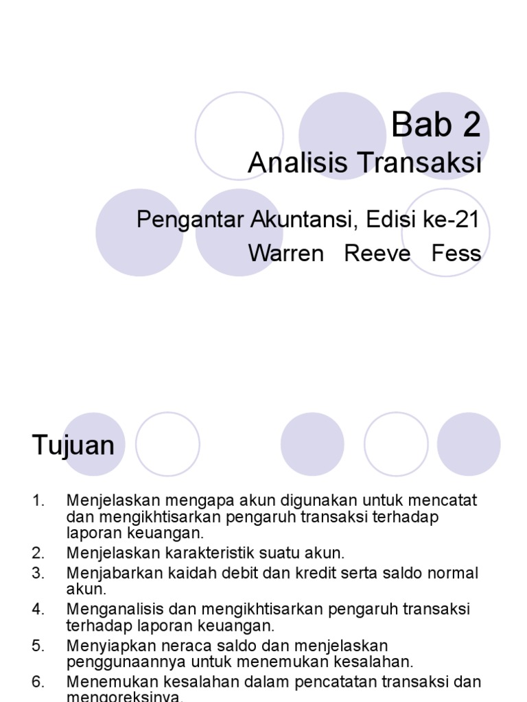 Bab 2, Analisis Transaksi | PDF