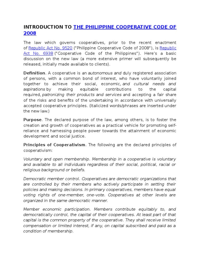 An Overview of the Key Provisions and Principles of the Philippine ...