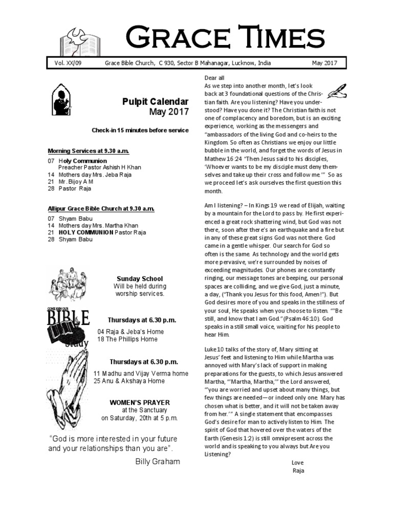 Grace Times | PDF | Jesus | Bible