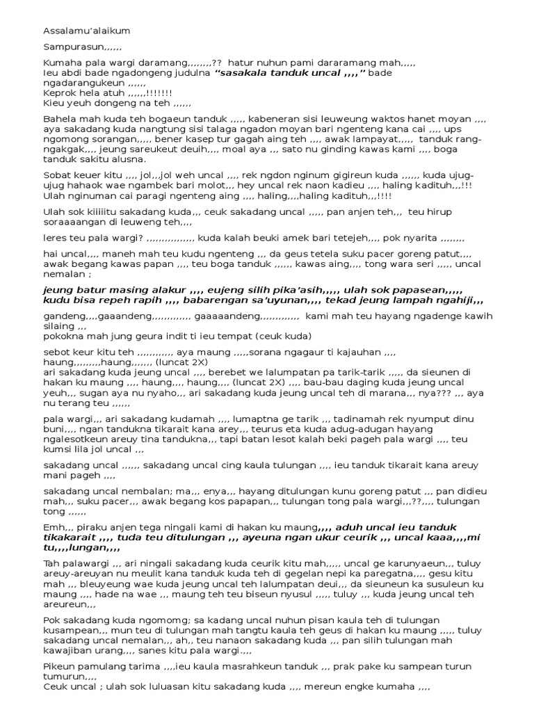 Dongeng Maca Sajak | PDF | Griya & Taman