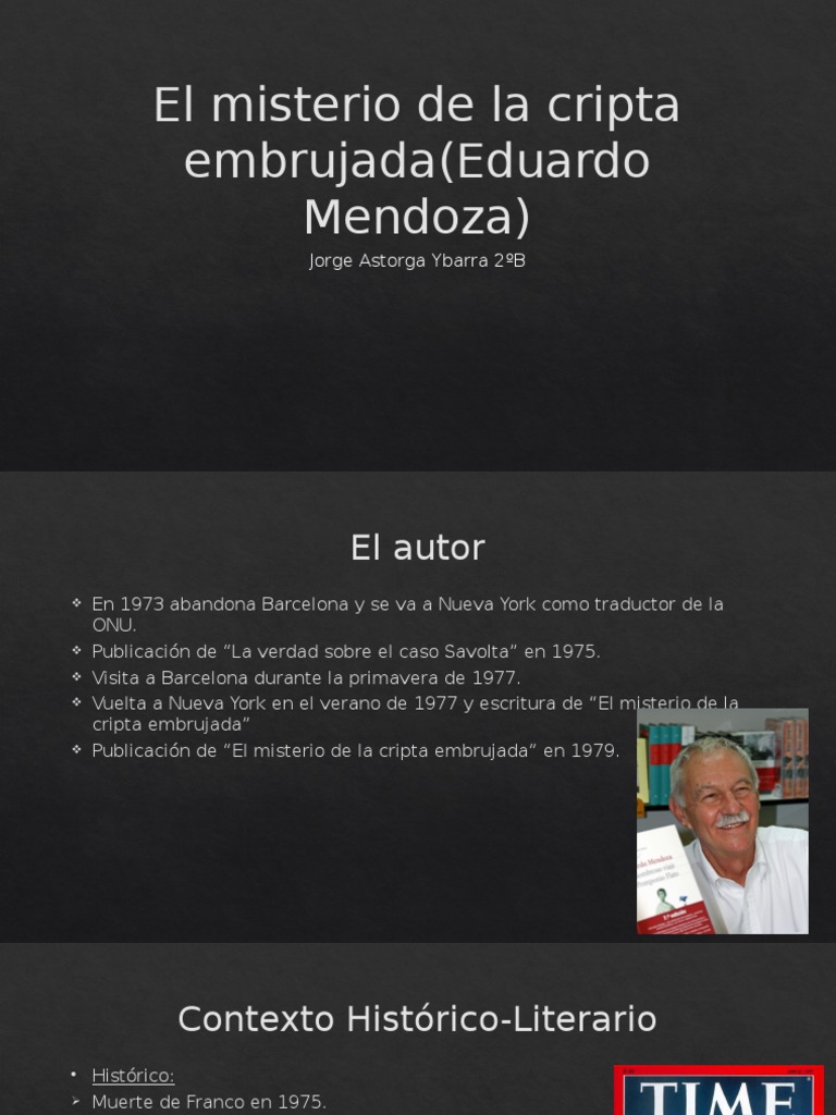 El Misterio de La Cripta Embrujada Jorge Astorga Ybarra | PDF | Clásicos