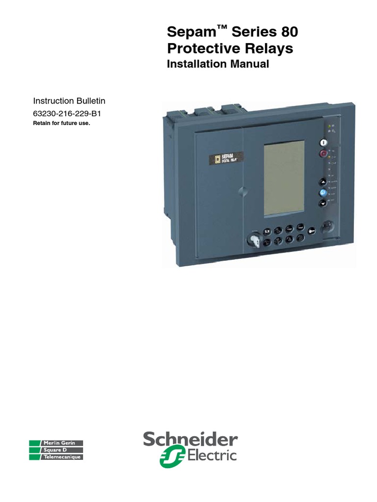 SEPAM S80 - Manual Instalação PDF | PDF | Electrical Connector ...
