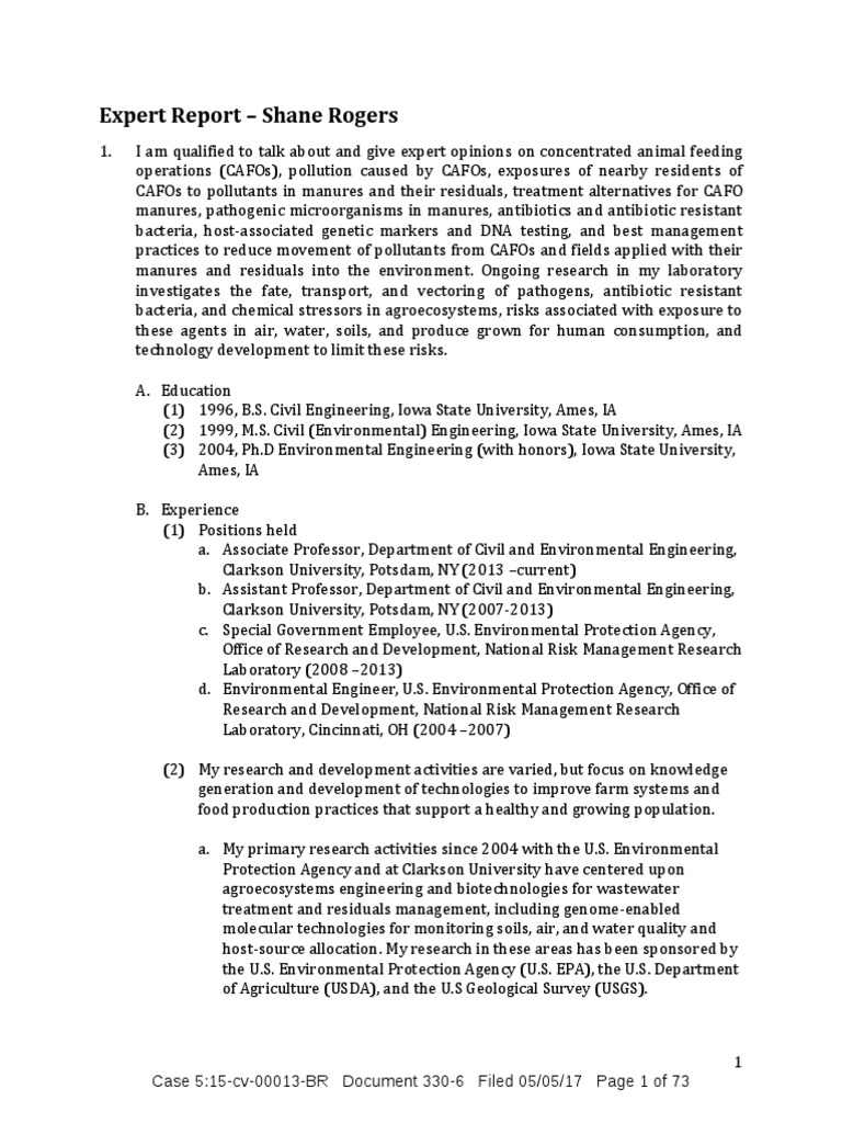 Brief Exhibit - DR Rogers Report | PDF