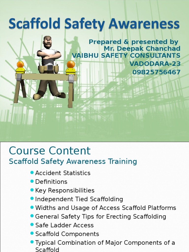 Scaffold Safety Awareness Training | PDF | Scaffolding | Equipment