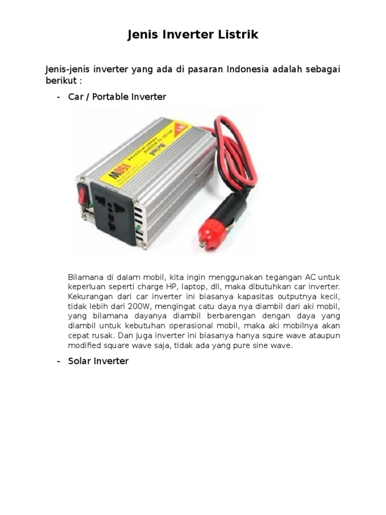 Jenis Jenis Inverter | PDF