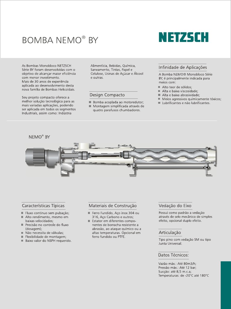 Netzsch - Catálogo Bomba NEMO BY PDF | PDF