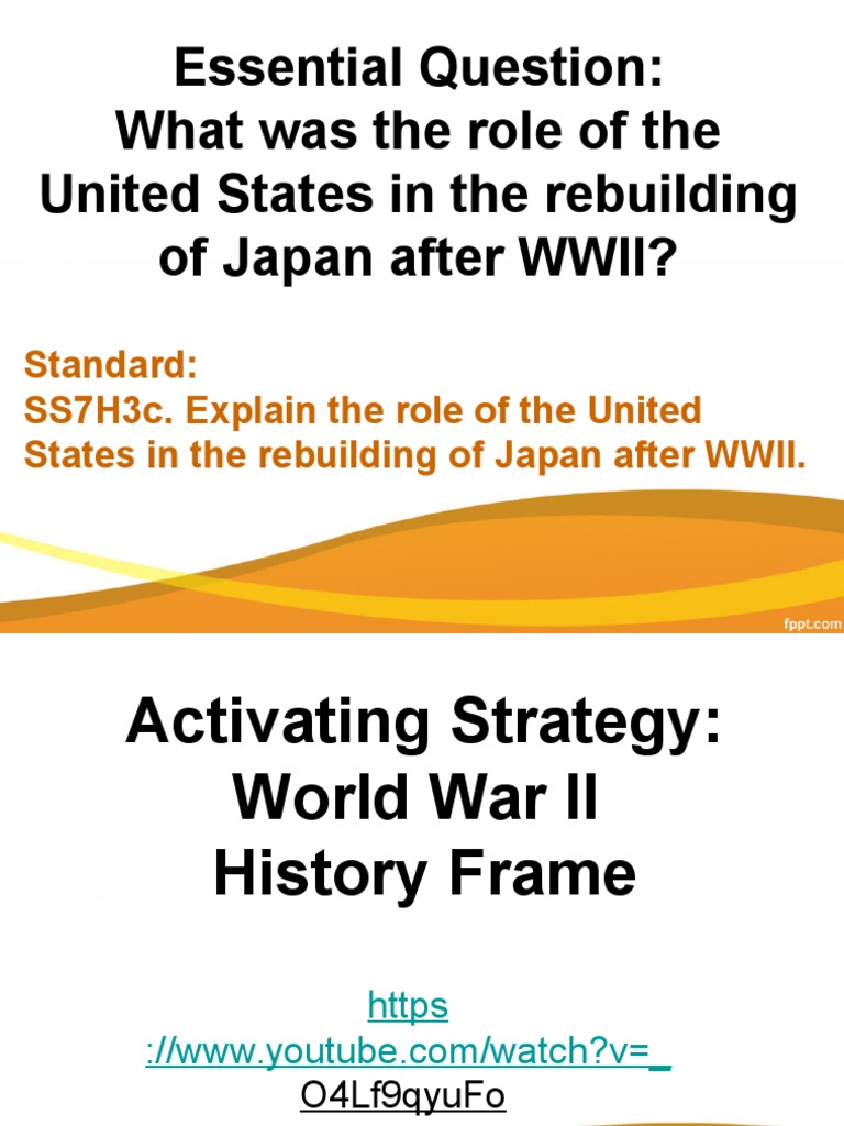 Us Role Rebuilding Japan | PDF | Japan | World War II