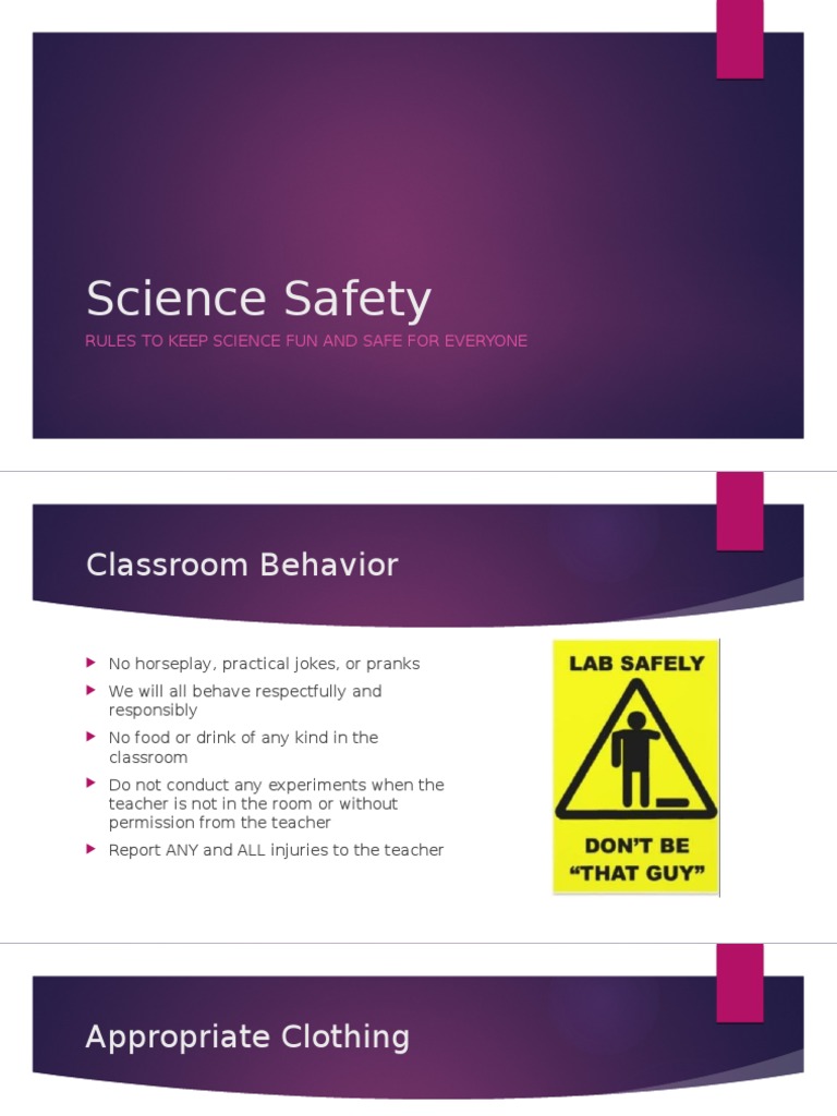 Science Safety Guidelines for Students | PDF