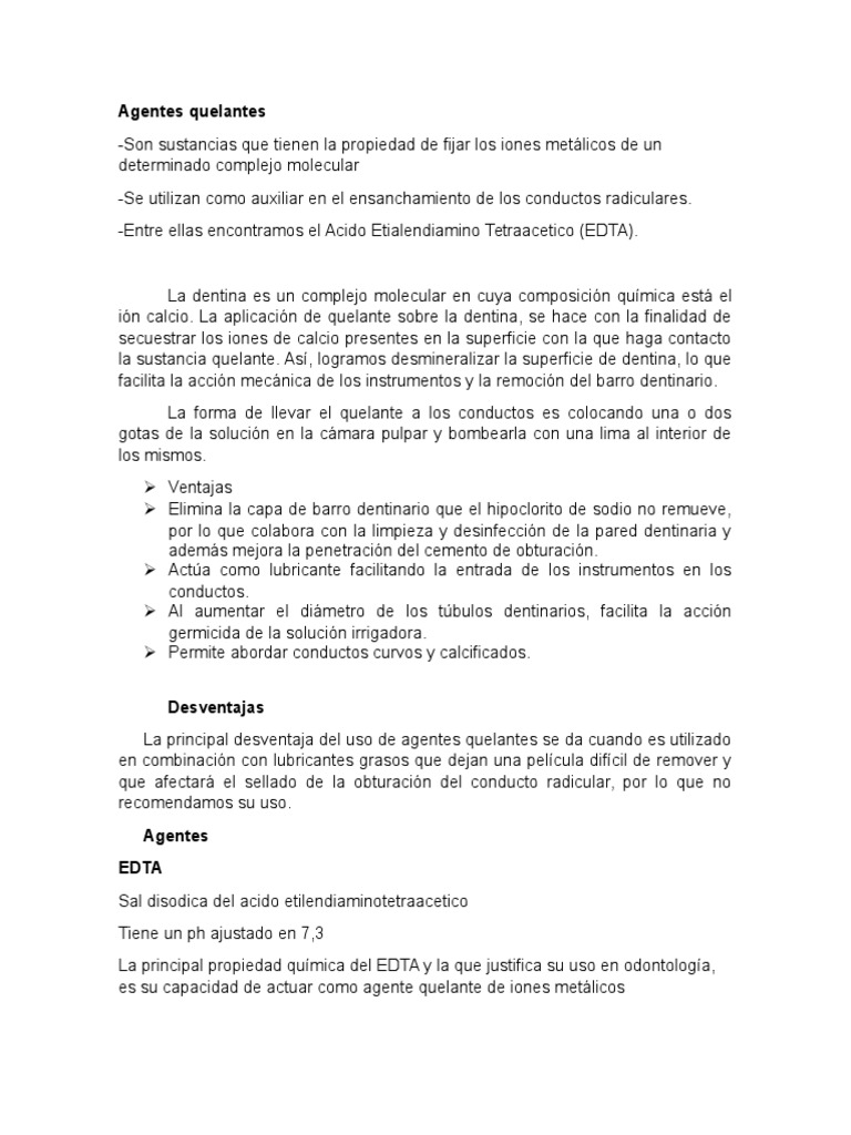 Agentes Quelantes | PDF | Ácido etilendiaminotetraacético | Sustancias ...