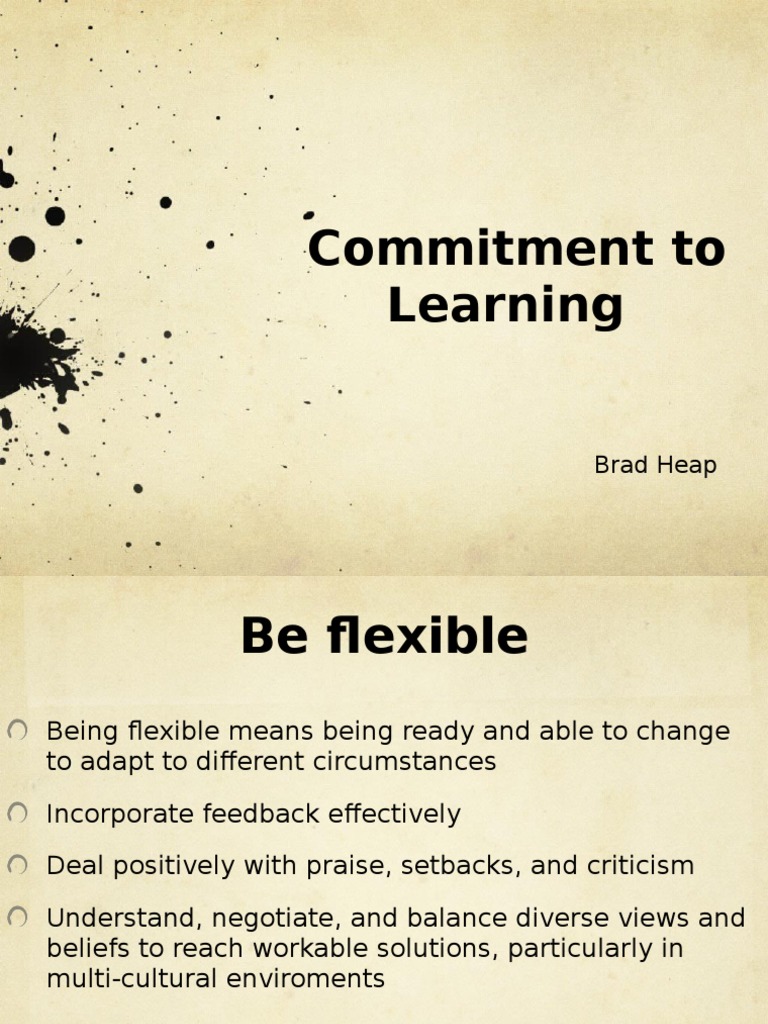 Commitment To Learning | PDF