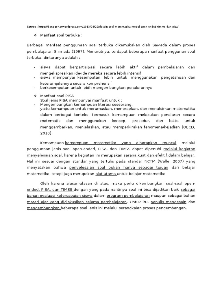 Timss Pisa Open-Ended | PDF