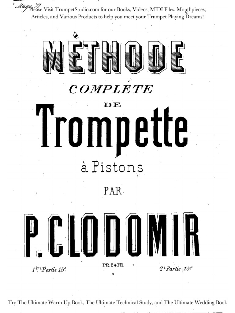 Clodomir Trumpet Method | PDF | Clef | Trumpet