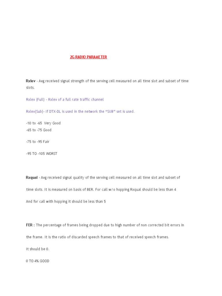 2g Parameter | PDF | Antenna (Radio) | Cellular Network