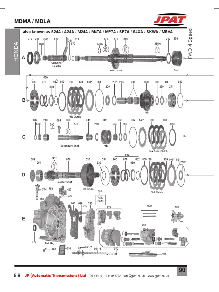 47 Honda 2 MDMA MDLA A4RA B4RA Etc PDF | PDF | Automatic Transmission ...