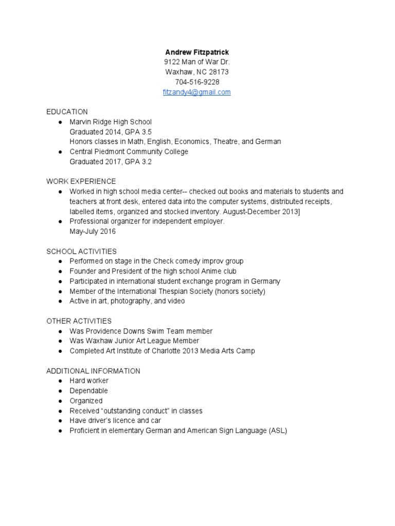 Andrew Fitzpatrick | PDF | Career & Growth