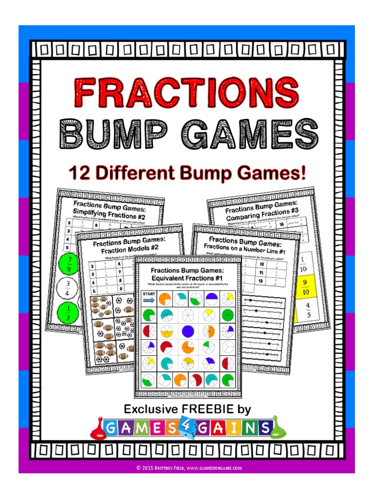 Fraction Bump Games Exclusive FREEBIE | PDF | Copyright | Digital ...