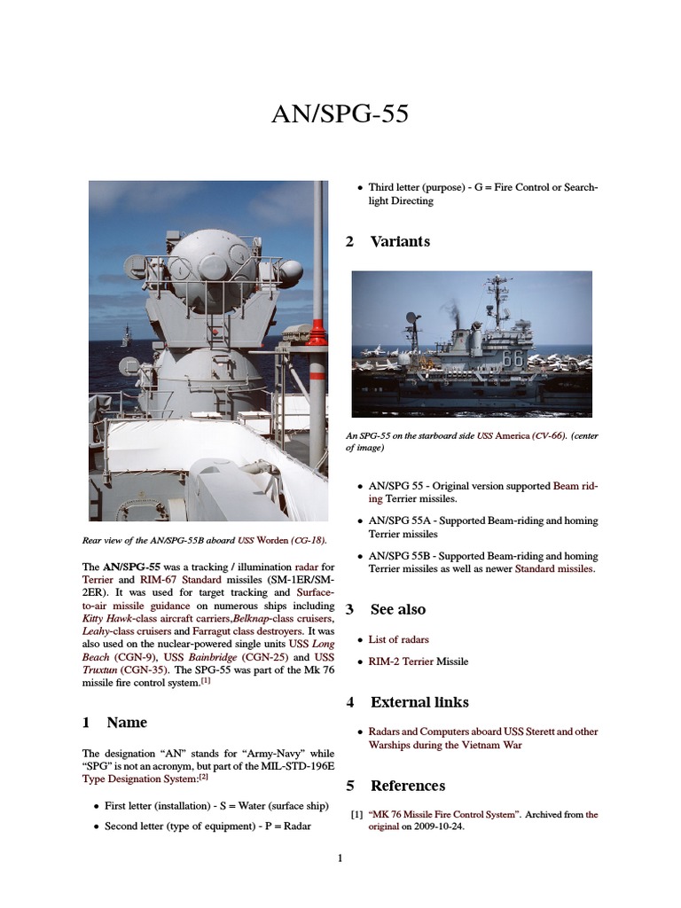 An SPG-55 | PDF | Missile | Cruiser