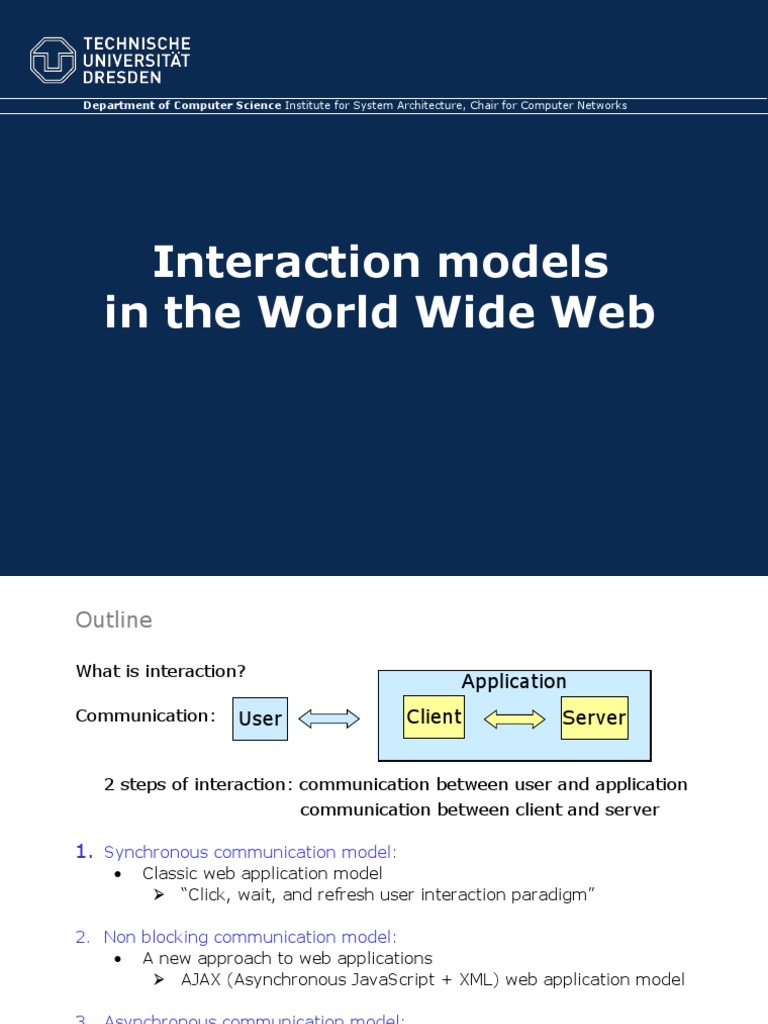03 Interaction Models | PDF | Ajax (Programming) | Hypertext Transfer Protocol