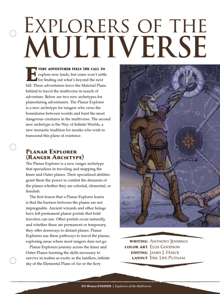 New Archetypes for Multiverse Explorers | PDF | Dungeons & Dragons