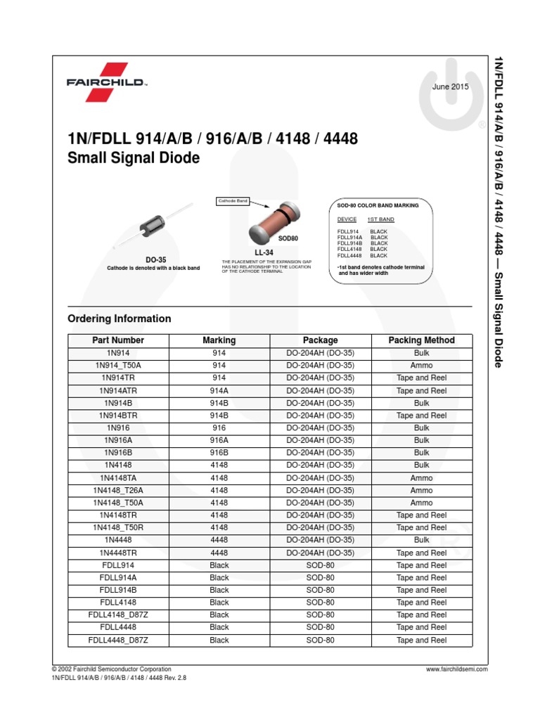 4148 Diode Datasheet