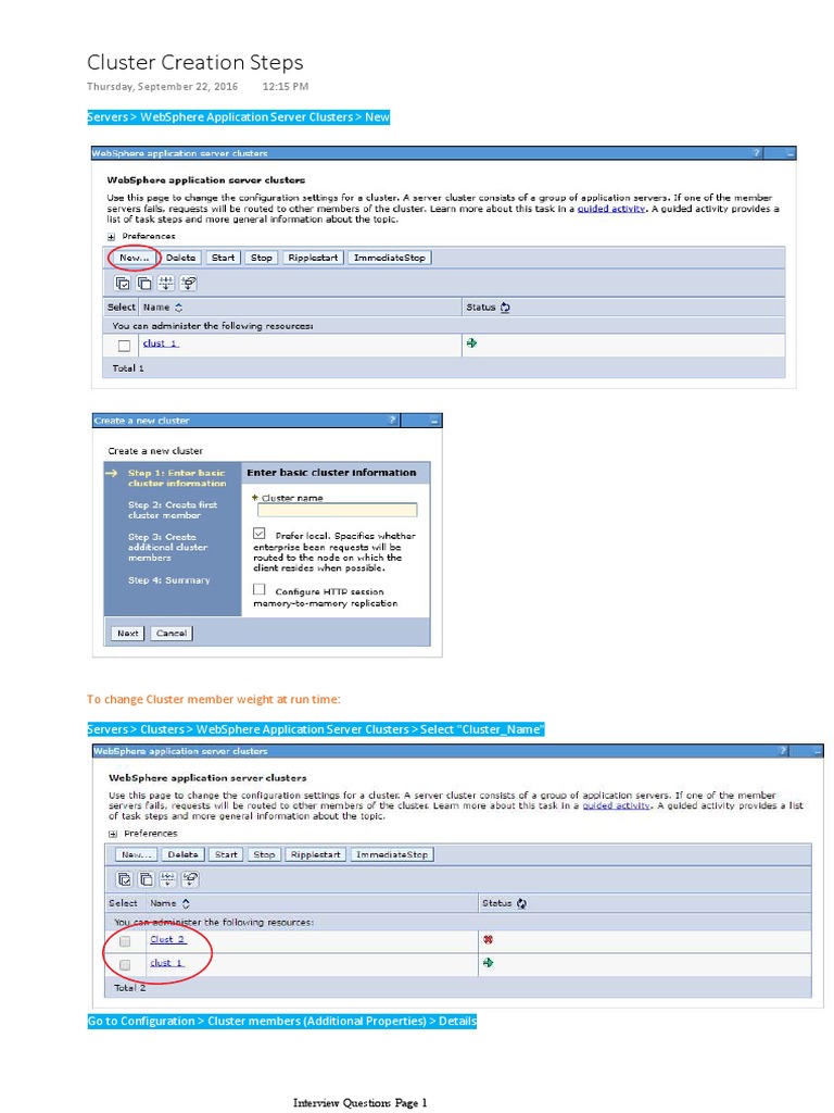 Cluster Creation Step | PDF | Computers