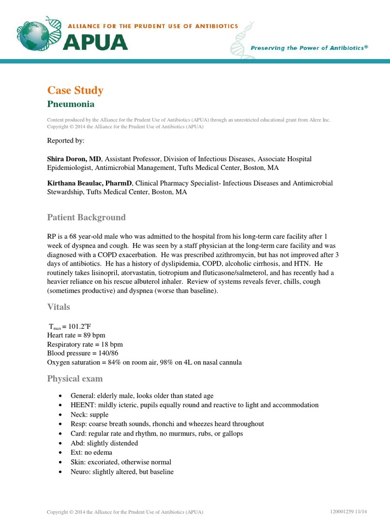 v01 Pneumonia Rapid Testing Case Study - Dor | PDF | Pneumonia ...