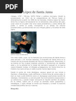 Biografía de Santa Anna | PDF | Guerra mexicano-estadounidense | México