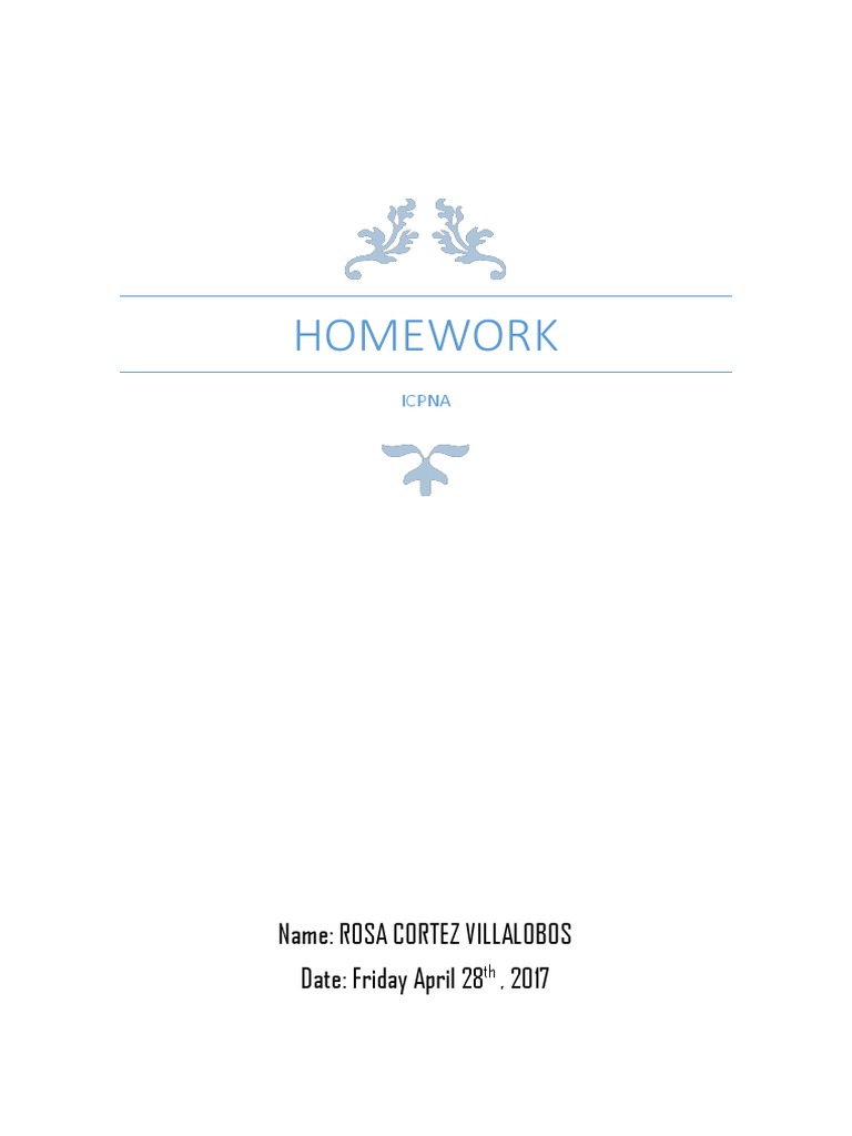 Homework: Name: Rosa Cortez Villalobos Date: Friday April 28, 2017 | PDF