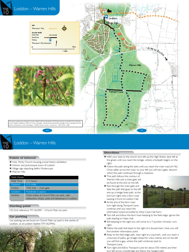 Walk 10 - Loddon - Warren Hills PDF | PDF | Trail | Road Transport