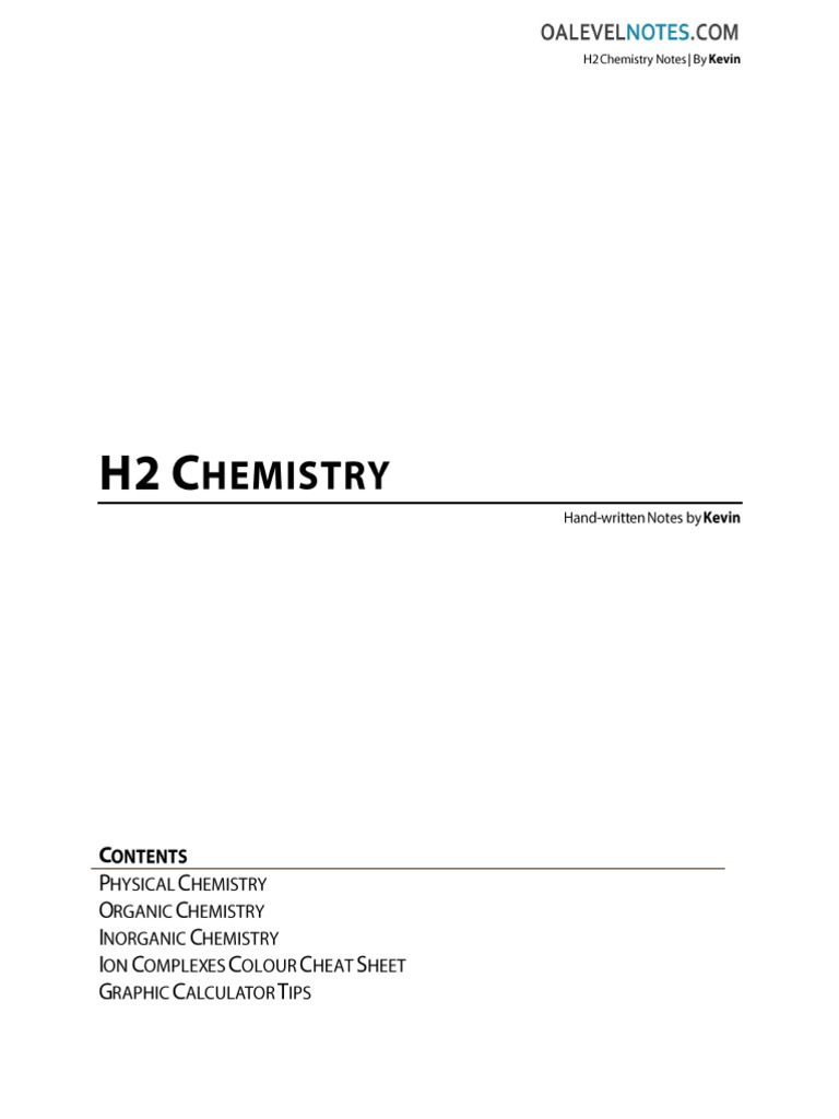 Handwritten A Level Chemistry Notes | PDF