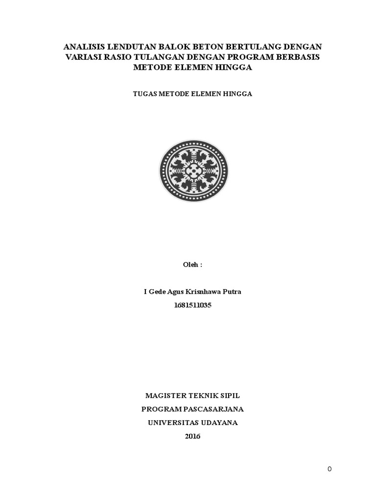 Analisis Lendutan Balok dengan Rasio Tulangan | PDF