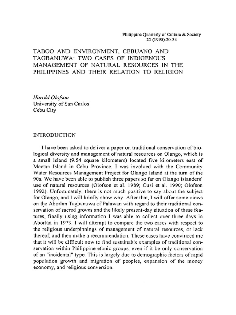 Harold Olofson Research | PDF