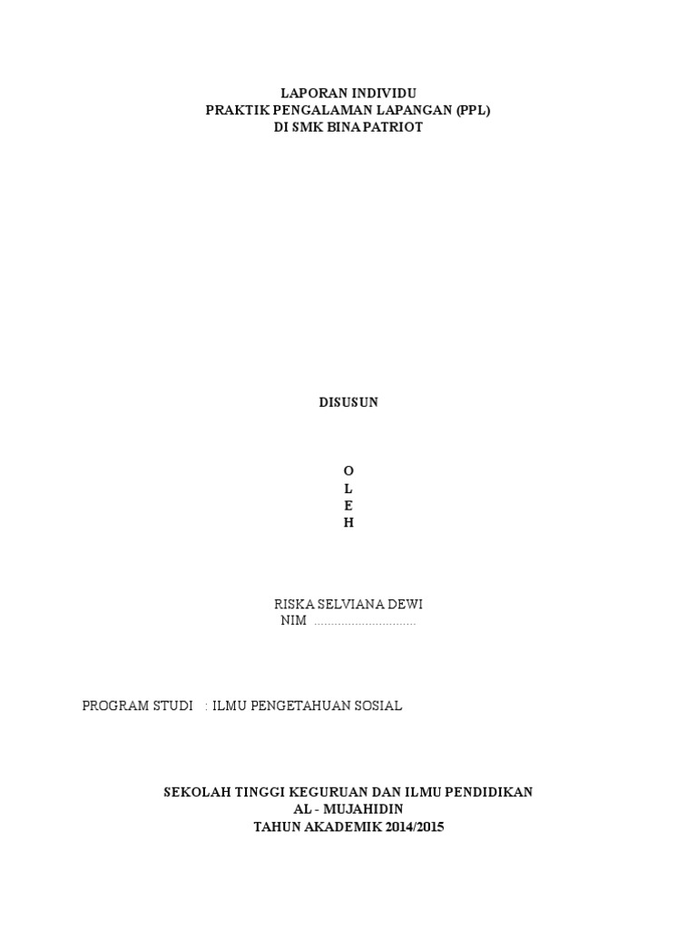 Laporan PPL di SMK Bina Patriot | PDF