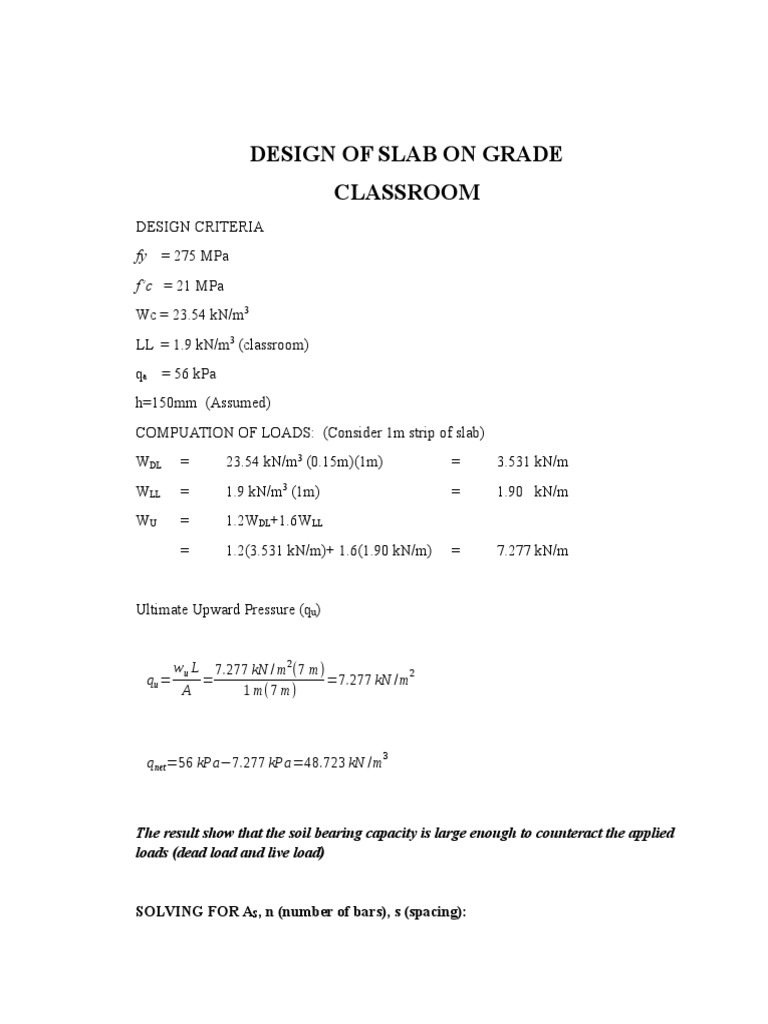 Design of Slab On Grade | PDF | Building Engineering | Civil Engineering