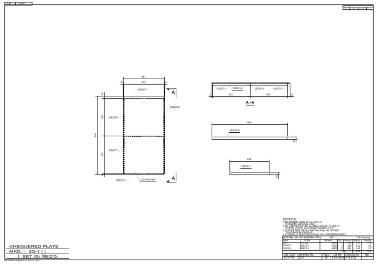 Checkered Plate Shop Drawing | PDF | Metals | Metalworking