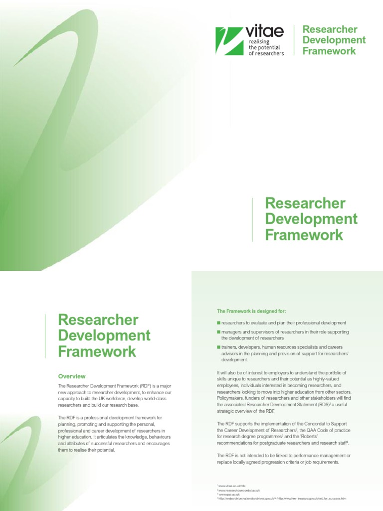 Researcher Development Framework RDF Vitae PDF | PDF | Critical ...