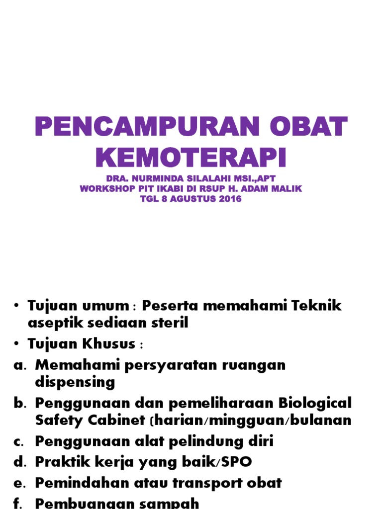 Pencampuran Obat Kemoterapi | PDF